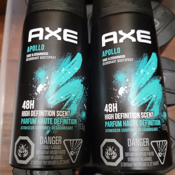 Axe | Grooming | New 2x Axe Men Body Spray Deodorant 13g Apollo Scent ...